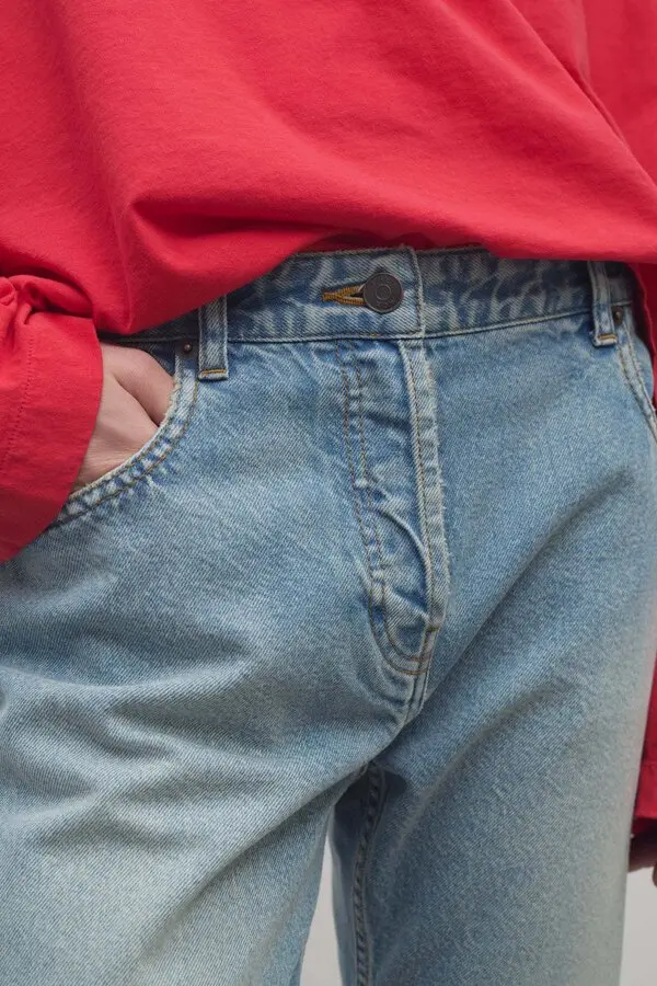 THE ROW Mid-rise Straight-leg Jeans In Lightweight Indigo Denim
