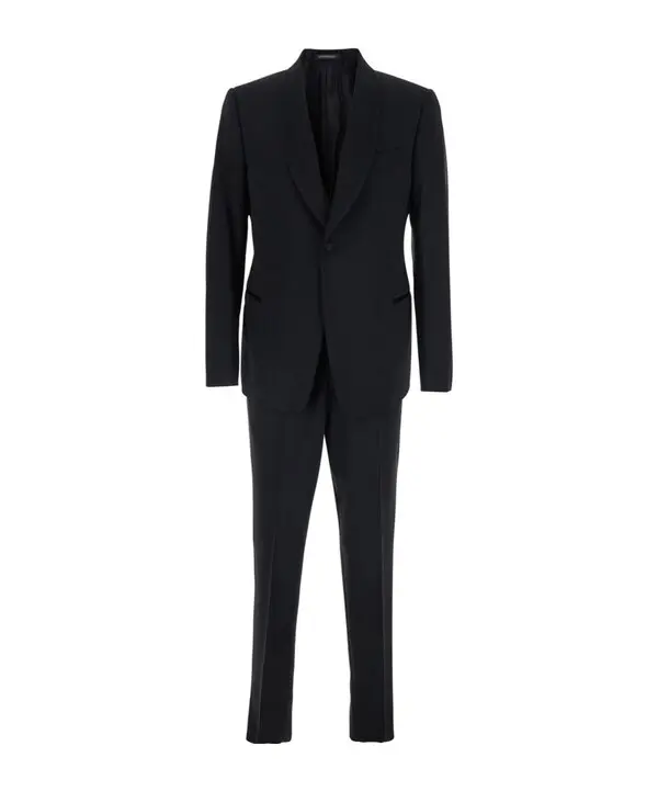 Emporio Armani Slim Shawl Lapel Suit - Black