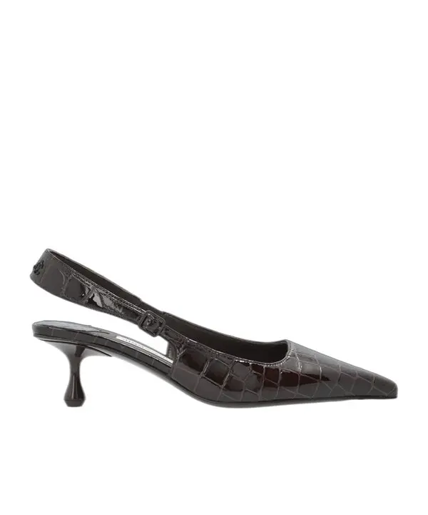 JIMMY CHOO Amel Embossed Slingback Pumps - Black