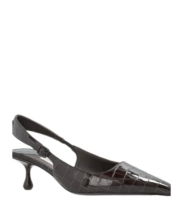 JIMMY CHOO Amel Embossed Slingback Pumps - Black