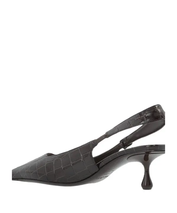 JIMMY CHOO Amel Embossed Slingback Pumps - Black
