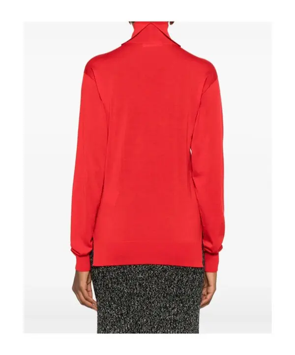 JIL SANDER Turtleneck Knitted Sweater - Red