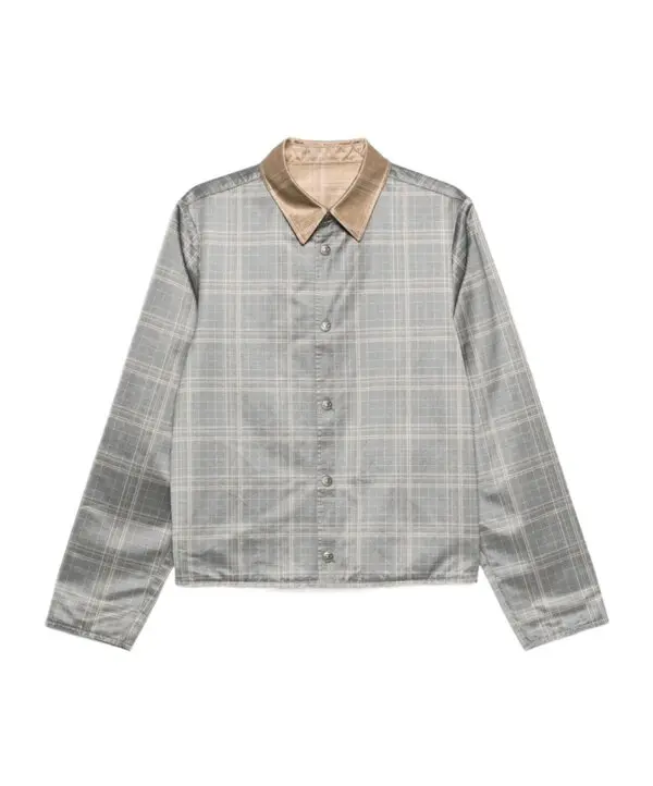 DIESEL® Reversible Plaid Casual Jacket - Gray