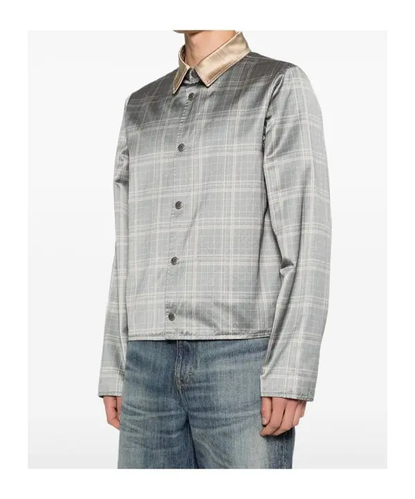 DIESEL® Reversible Plaid Casual Jacket - Gray
