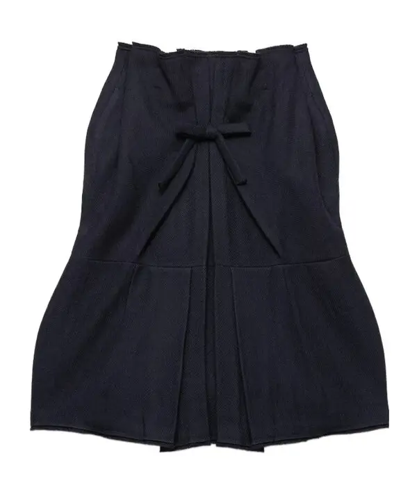 Prada Chevron Midi Skirt - Navy