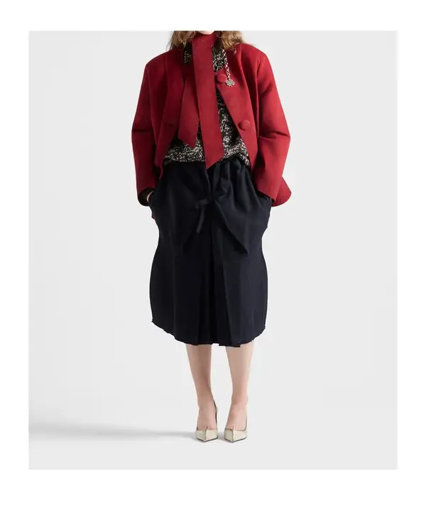 Prada Chevron Midi Skirt