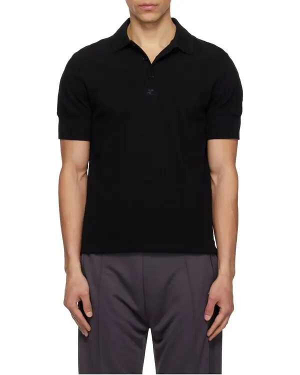 COURREGES Courrèges Signature Polo Shirt - Black