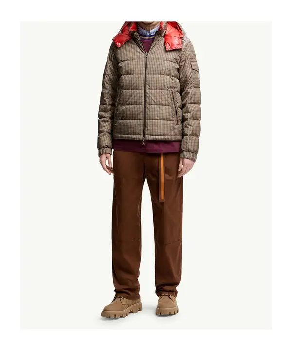 Moncler Logo Patch Loose Fit Trousers - Brown