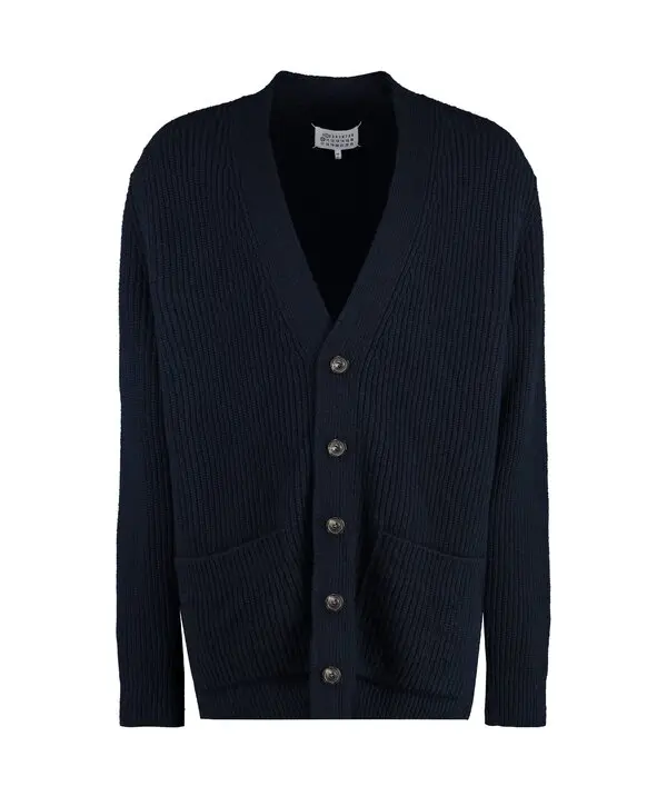 MAISON MARGIELA Buttoned Long-sleeved Cardigan - Black