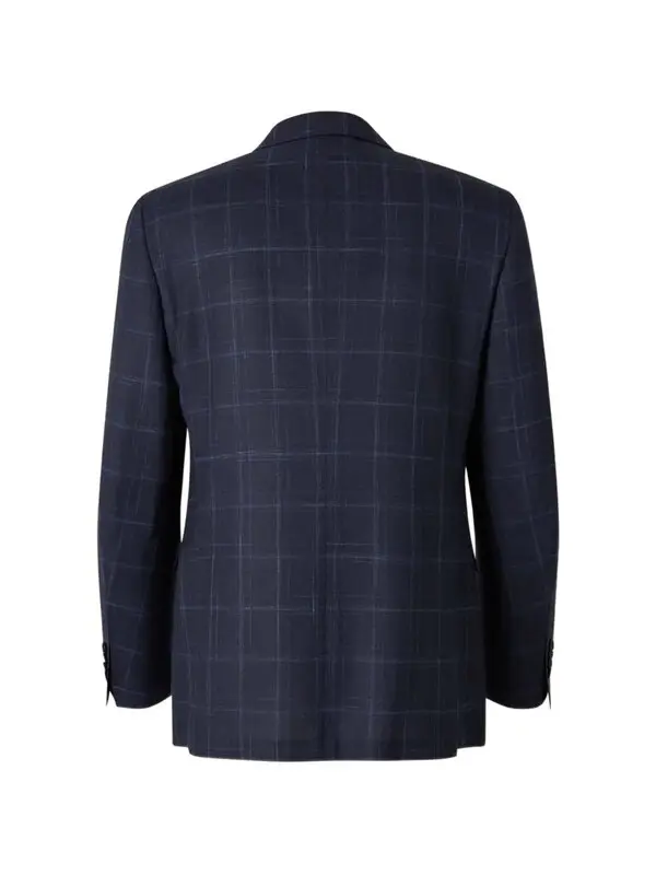Canali Checked Suit - Black