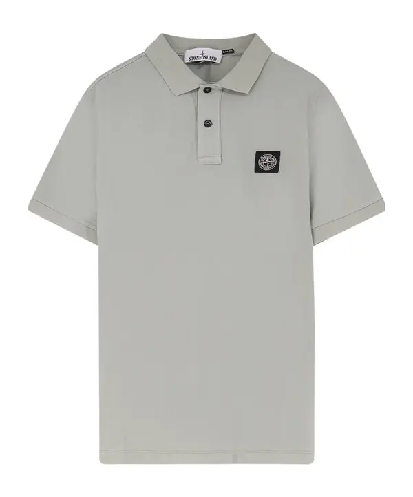 Stone Island Slim Fit Logo Patch Polo Shirt - Sage