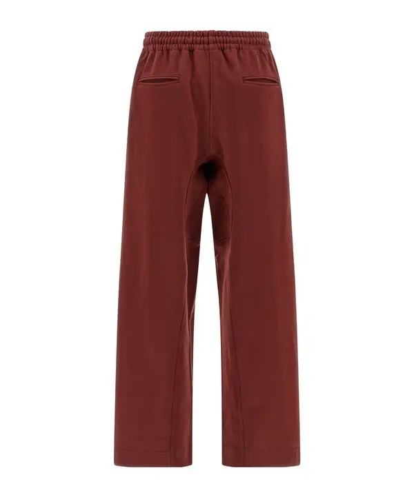 VIVIENNE WESTWOOD Drawstring Logo Embroidered Wide Leg Joggers - Red
