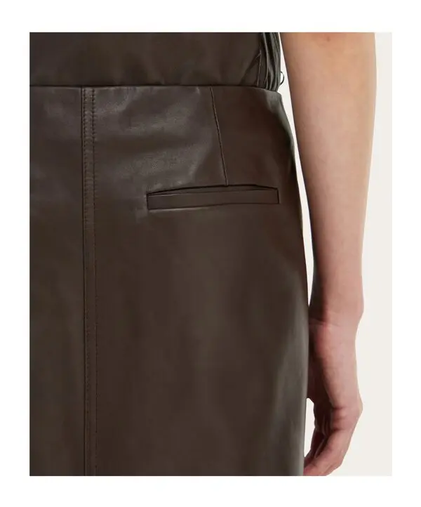 FERRAGAMO Nappa Leather Pencil Skirt