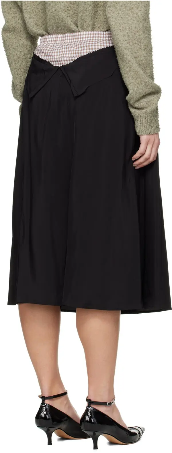 MAISON MARGIELA Panelled Pleated Midi Skirt
