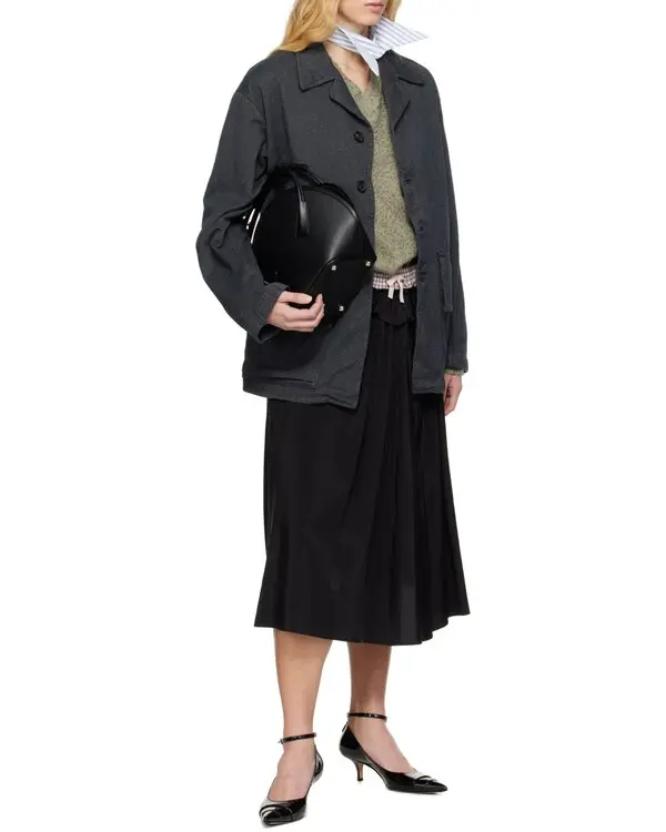 MAISON MARGIELA Panelled Pleated Midi Skirt