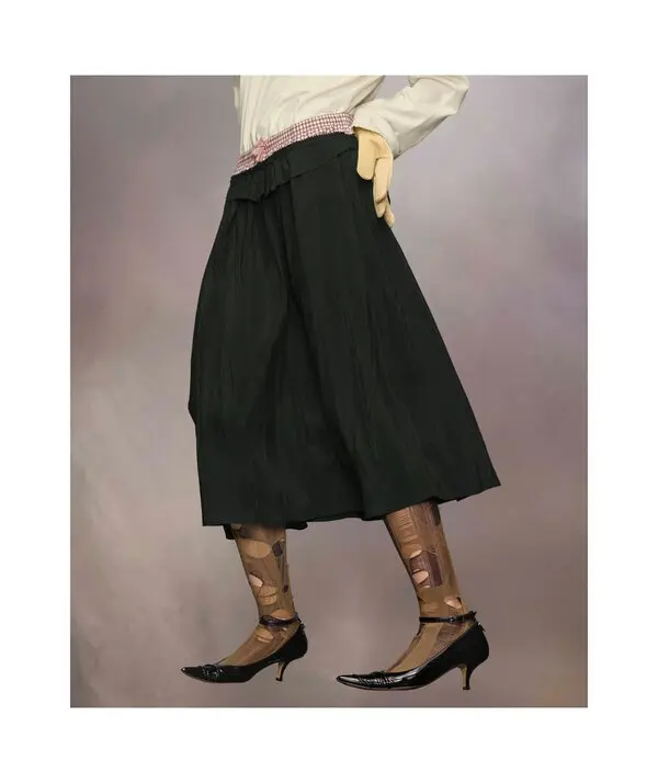 MAISON MARGIELA Panelled Pleated Midi Skirt