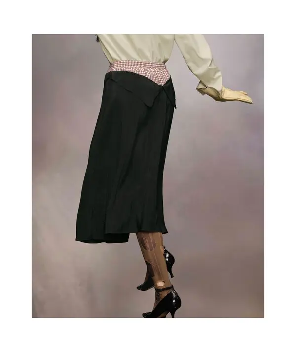 MAISON MARGIELA Panelled Pleated Midi Skirt