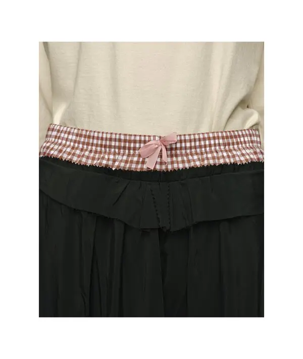 MAISON MARGIELA Panelled Pleated Midi Skirt