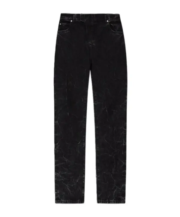 Balmain Mid Rise Acid Wash Jeans