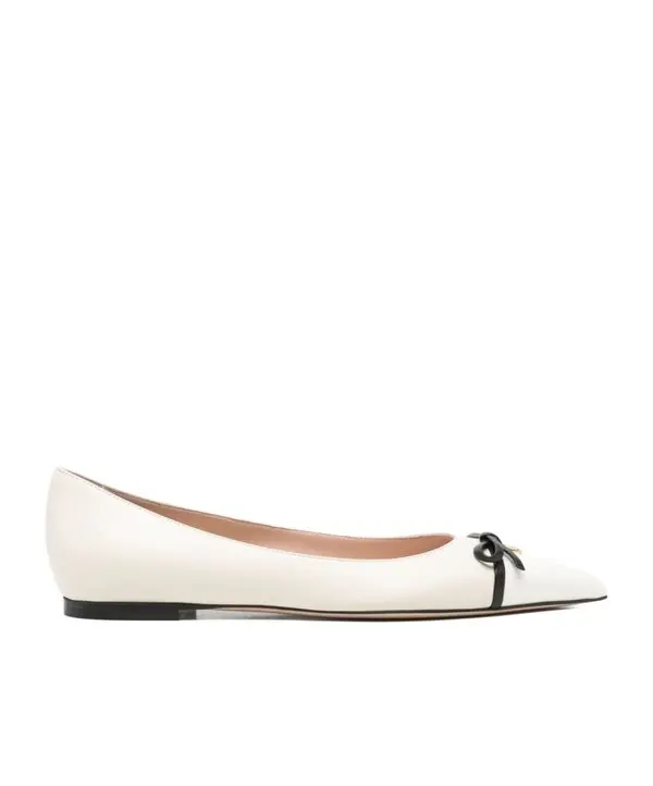 Valentino Garavani Vlogo Ballet Flats - Ivory