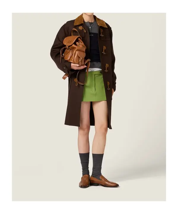 Miu Miu Logo Detailed Mini Skirt