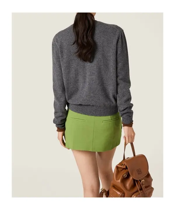 Miu Miu Logo Detailed Mini Skirt