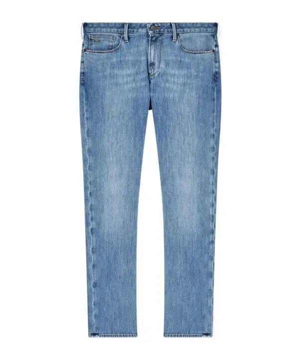Emporio Armani Washed Slim Fit Jeans - Blue