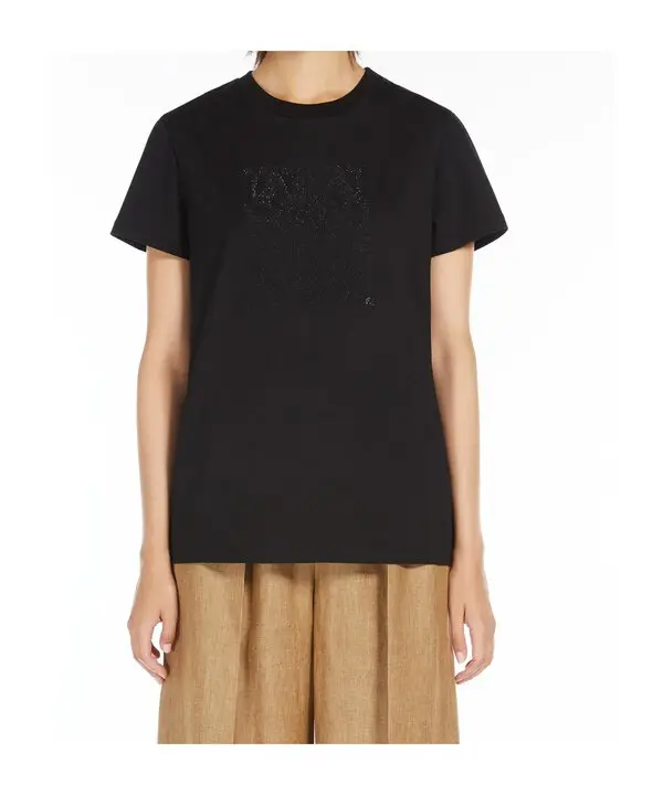 Max Mara Giovane Logo Embroidered Crewneck T-shirt