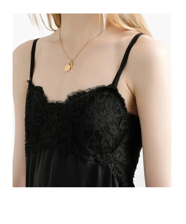 Dolce & Gabbana Lace Detailed Satin Dress