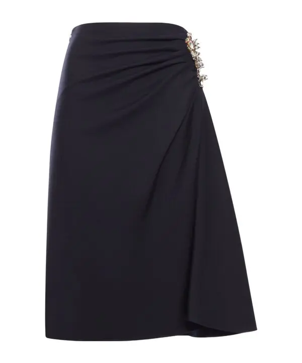 Dries Van Noten Asymmetrical Ruffled Skirt