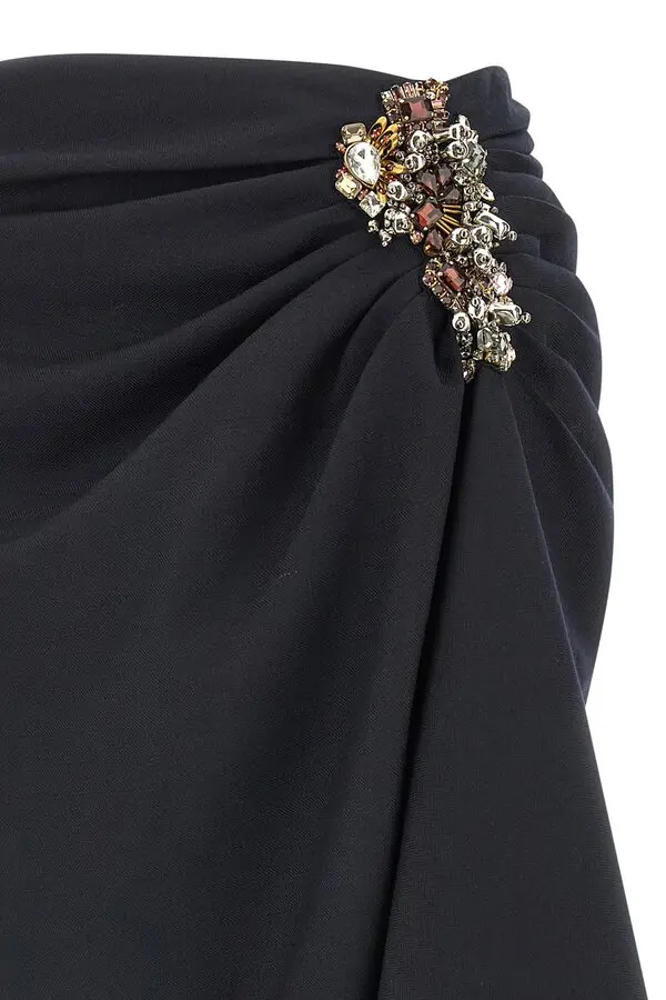 Dries Van Noten Sovora Asymmetric Midi Skirt
