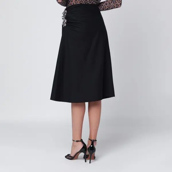 Dries Van Noten Sovora Asymmetric Midi Skirt