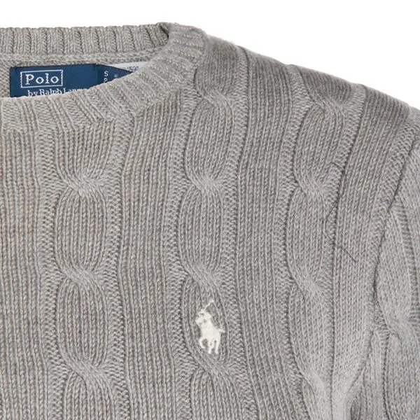 Polo Ralph Lauren Cable-knit Crew Neck Jumper - Grey