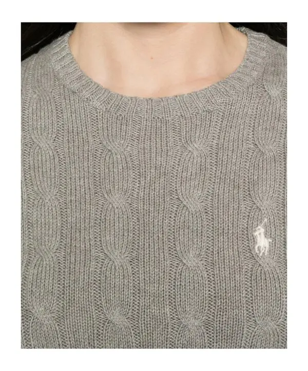 Polo Ralph Lauren Cable-knit Crew Neck Jumper - Grey