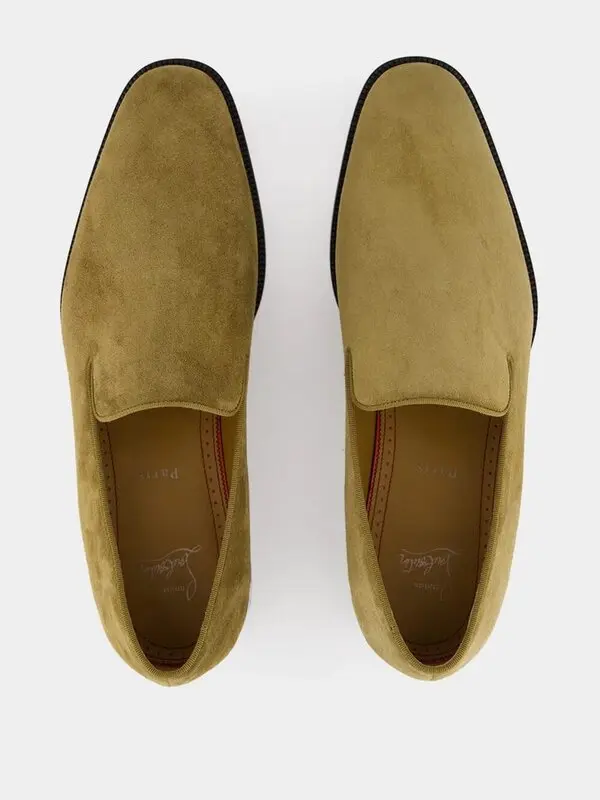 CHRISTIAN LOUBOUTIN Danny Flex Suede Loafers - Bronze