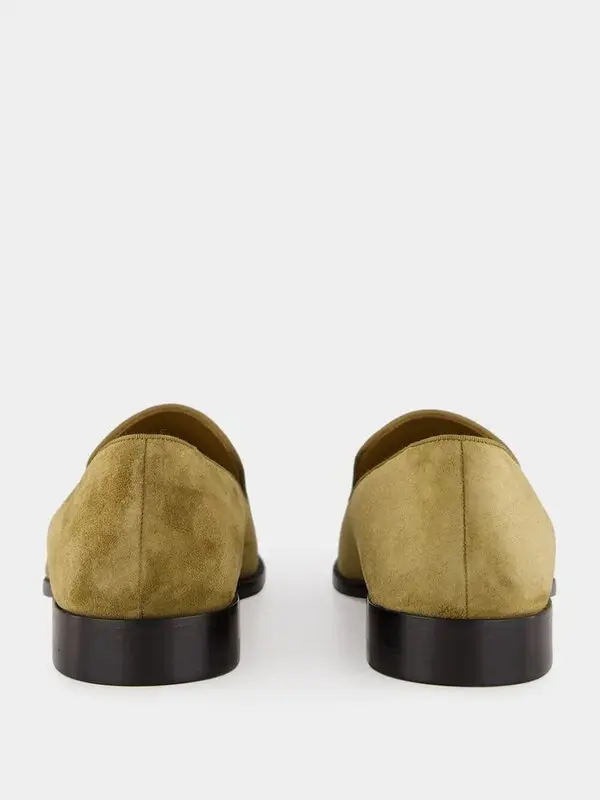 CHRISTIAN LOUBOUTIN Danny Flex Suede Loafers - Bronze