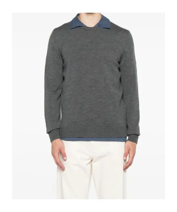 DRUMOHR Crew Neck Wool Sweater - Black