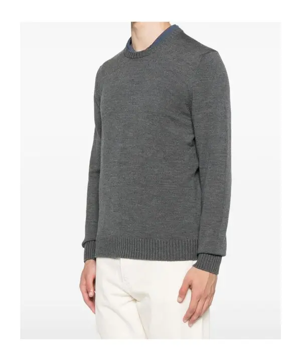 DRUMOHR Crew Neck Wool Sweater - Black