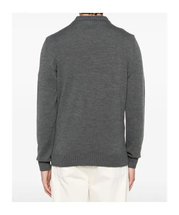 DRUMOHR Crew Neck Wool Sweater - Black