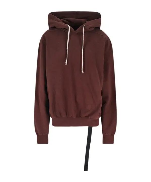 Rick Owens Oversized Drawstring Hoodie - Brown