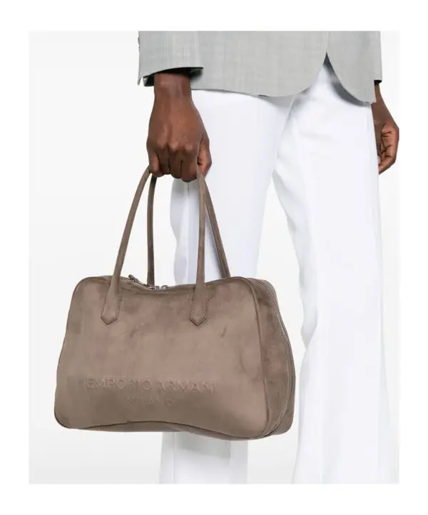 Emporio Armani Embossed Logo Tote Bag