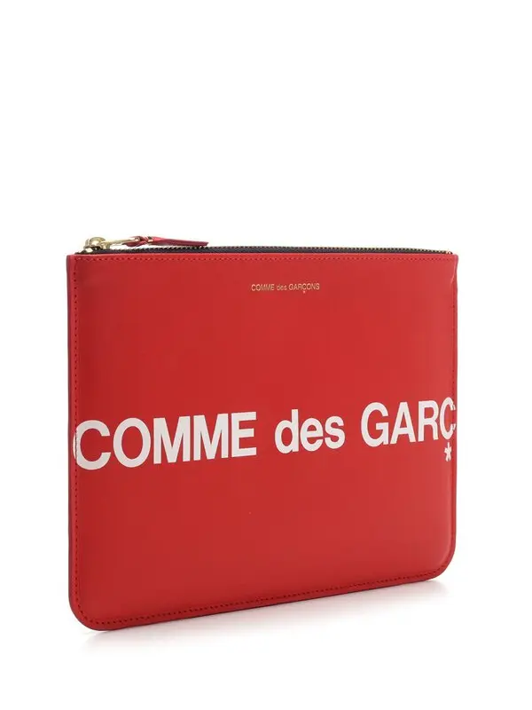 Comme Des Garçons Logo Printed Clutch