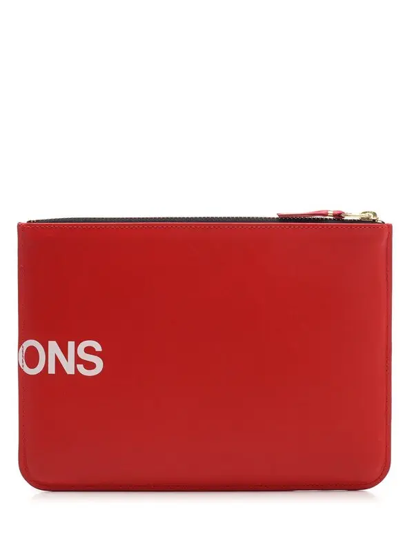 Comme Des Garçons Logo Printed Clutch