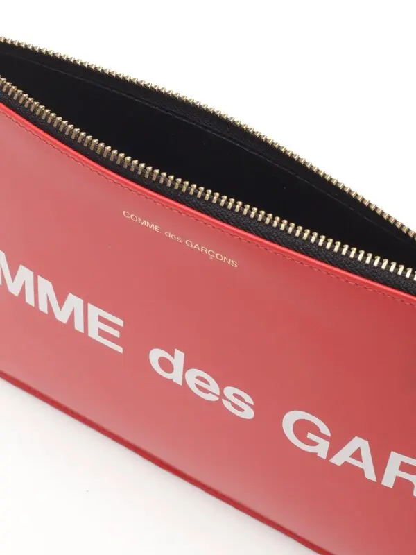 Comme Des Garçons Logo Printed Clutch