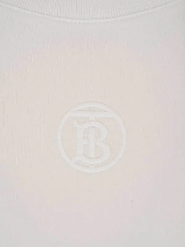 Burberry Embroidered Monogram T-shirt - White