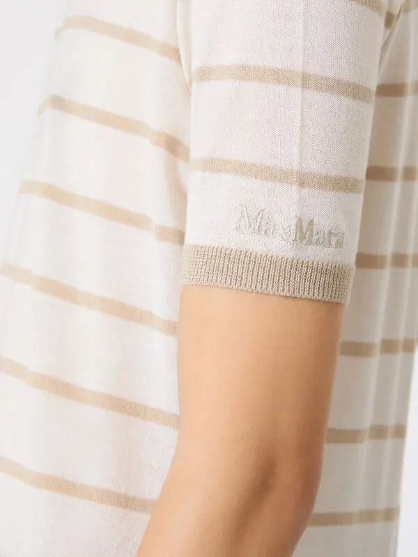 Max Mara Striped Crewneck T-shirt - Beige