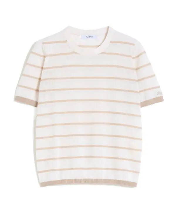 Max Mara Favetta Striped Knit T-shirt - Beige
