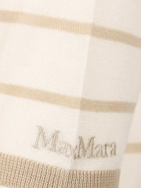 Max Mara Favetta Striped Knit T-shirt - Beige