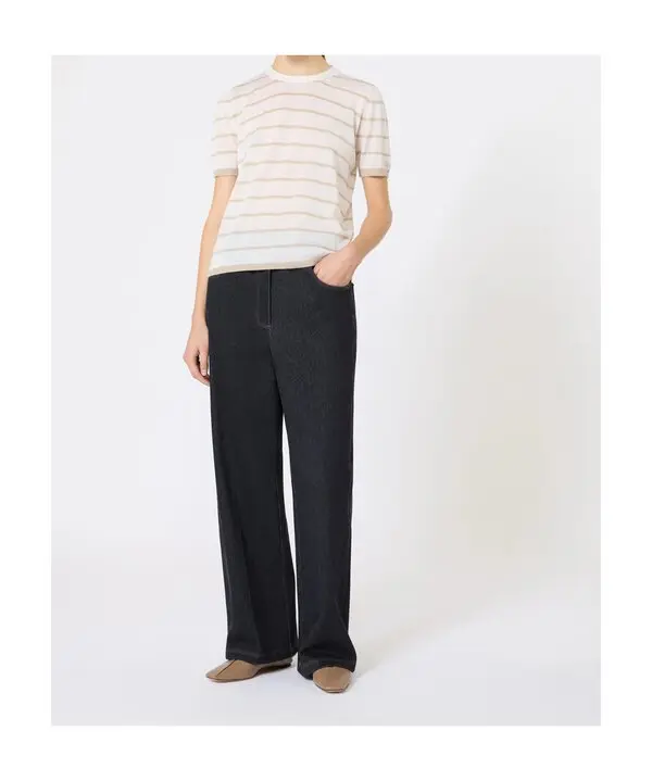 Max Mara Favetta Striped Knit T-shirt - Beige