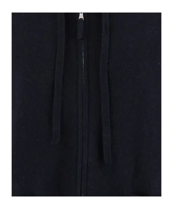 ALLUDE Zip-up Hooded Sweater